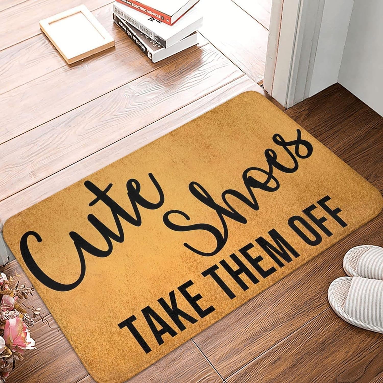 Doormat Welcome Mat Door Mats Outdoor Cute Shoes Take Them Off Doormat ...