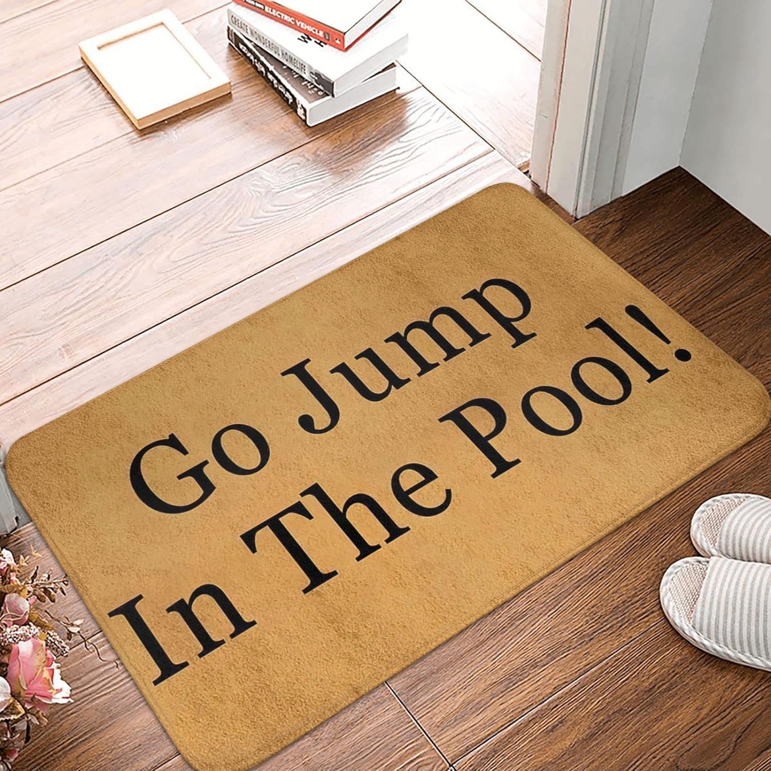 Doormat Welcome Mat Door Mats Outdoor Go Jump in The Pool Doormat ...