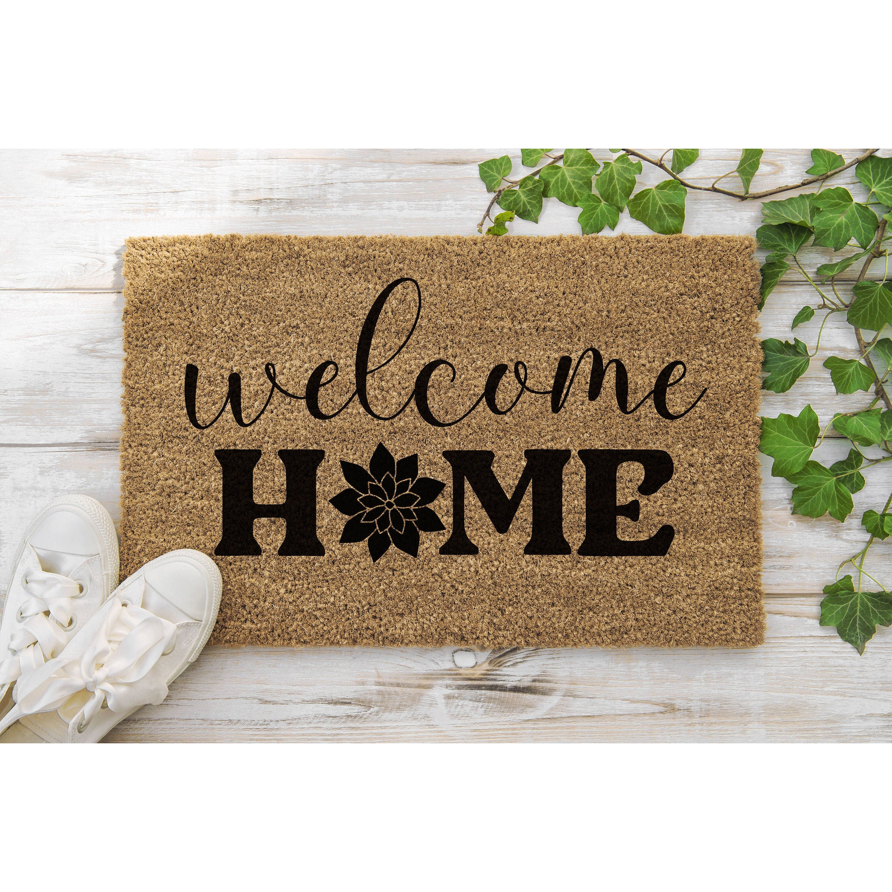 Doormat Welcome Sunflower Welcome Mat Funny Out Door Front Door Home ...