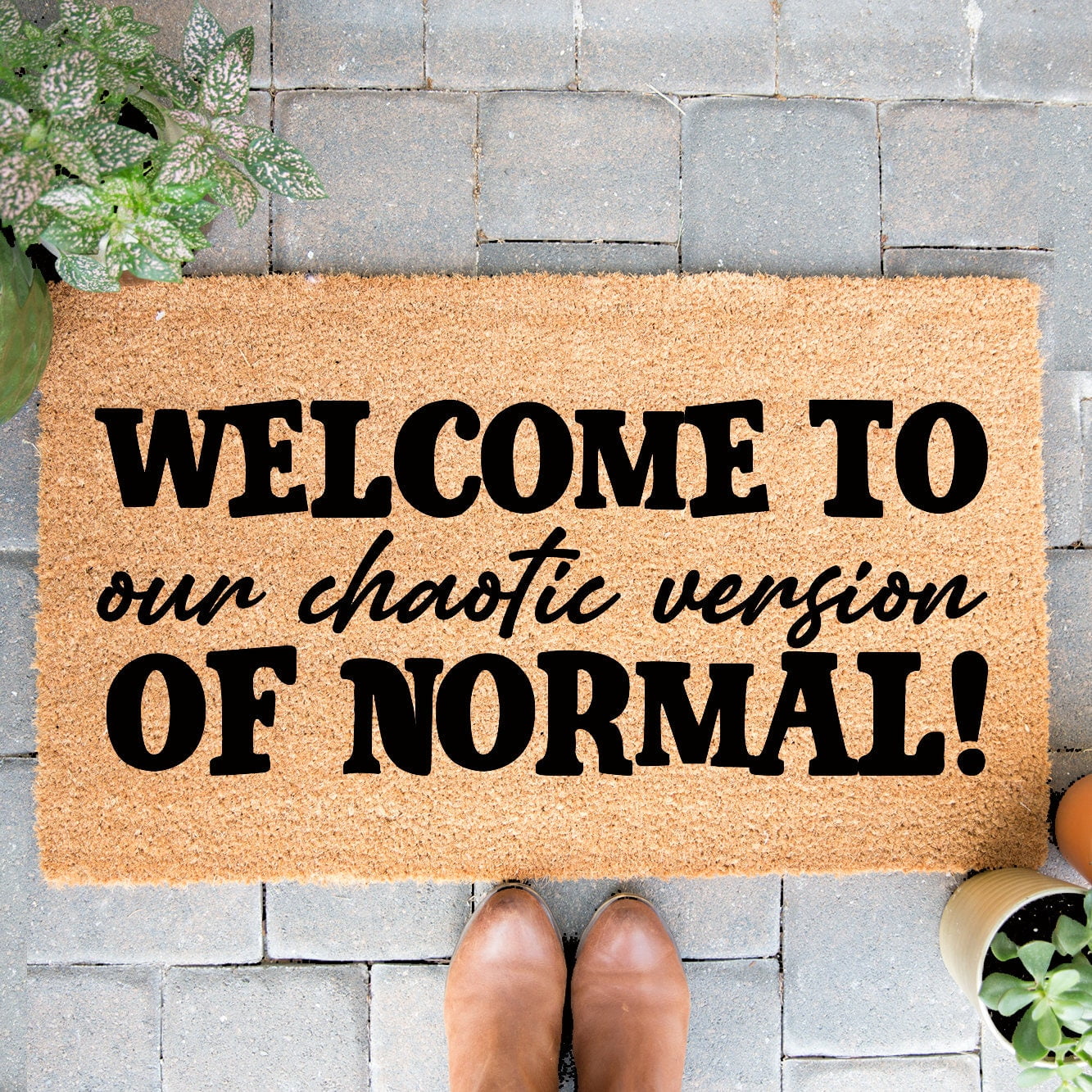 Doormat Welcome To Our Chaotic Version Of Normal Welcome Mat Funny Doo ...