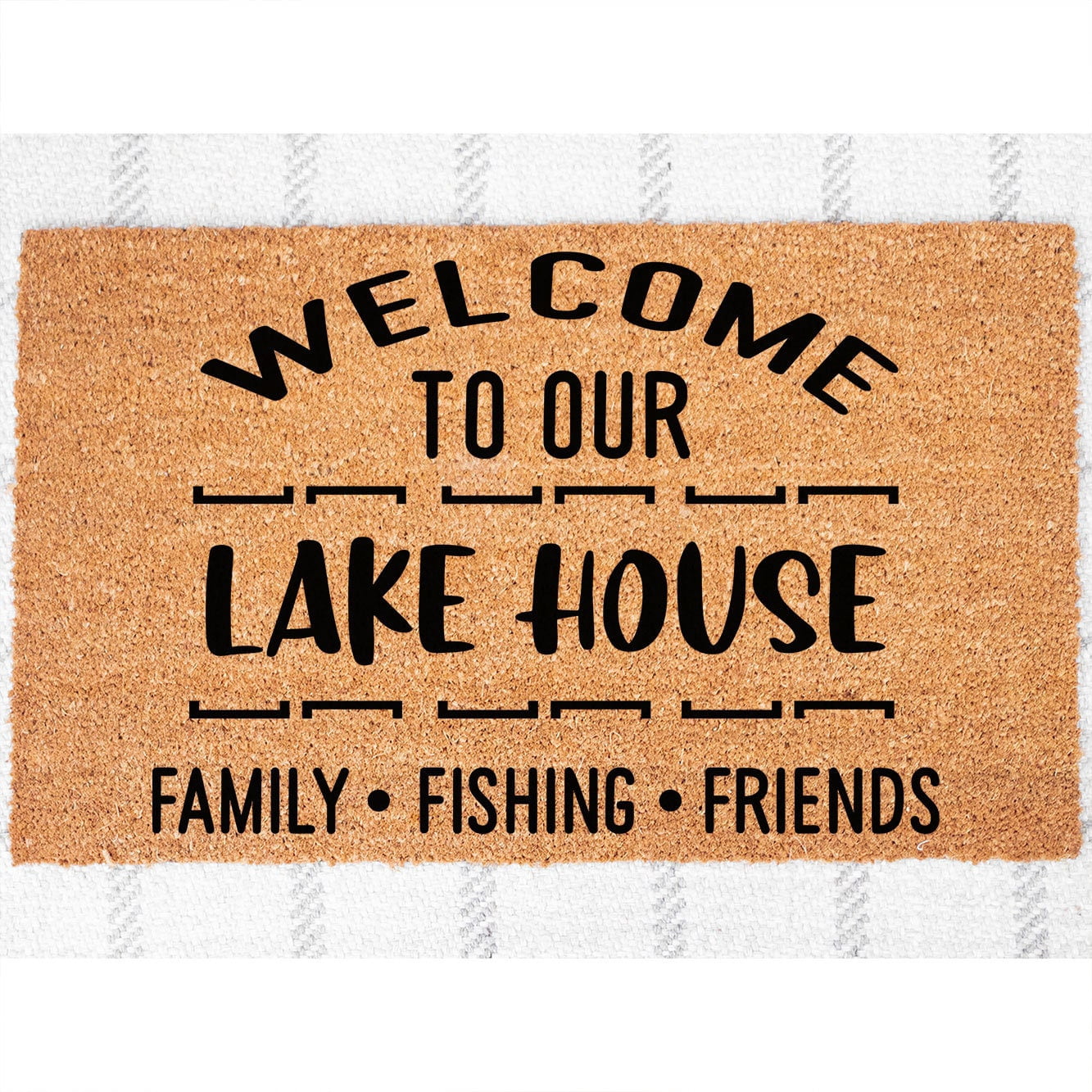 Doormat Welcome To Our Lake House Cabin Decor Welcome Mat s New Hous ...