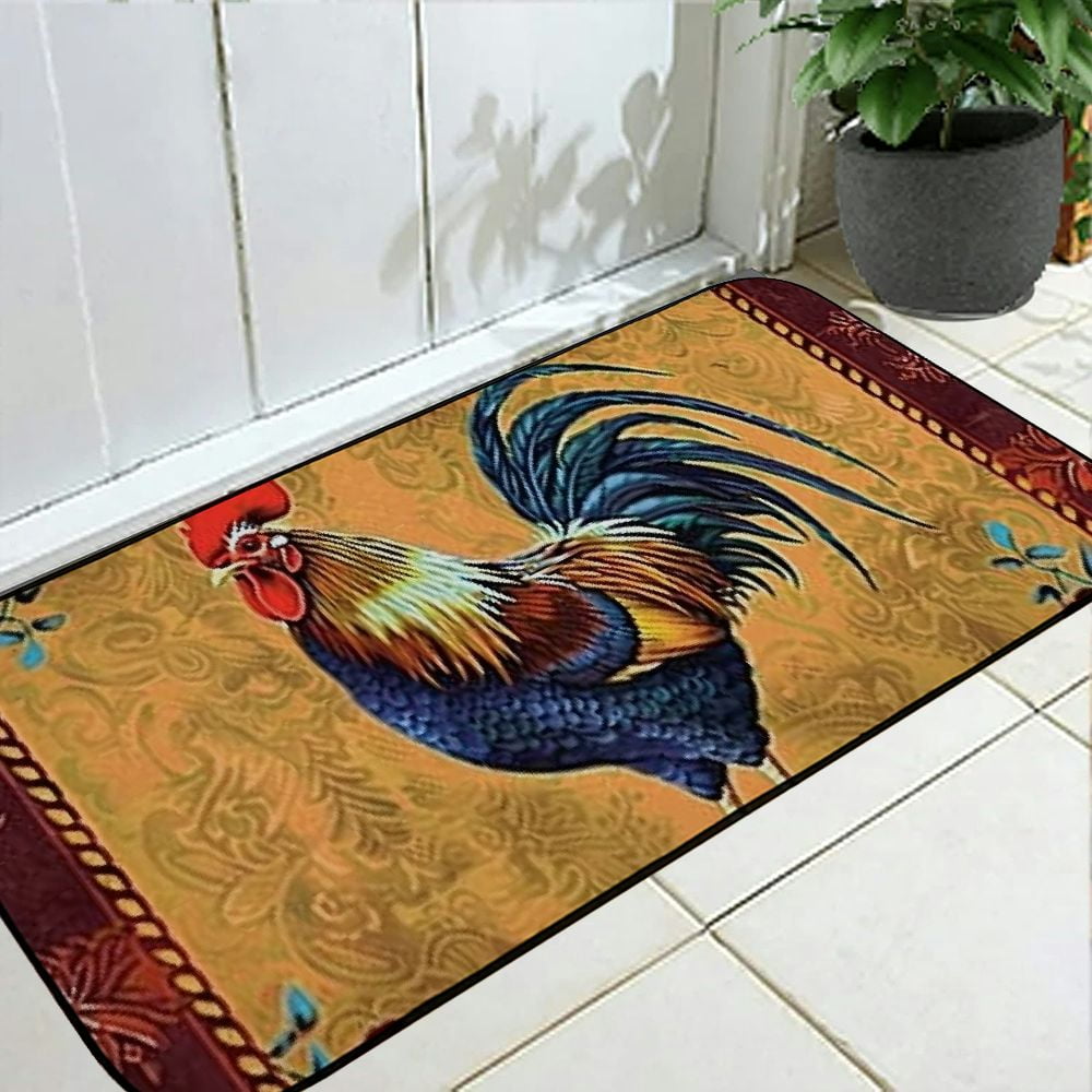 Doormats Entrance Rugs Rooster Chicken Farm Animal Entryway Door Mats ...