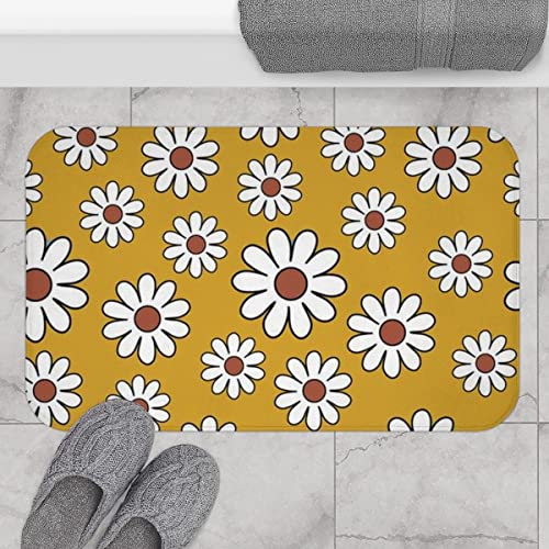 Doormats for Indoor Entrance Home Retro Bath Mat Daisy Flower Rug ...