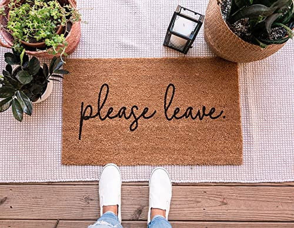 Doormats Inside Please Leave Doormat Go Away Doormat Funny Doormat Door ...