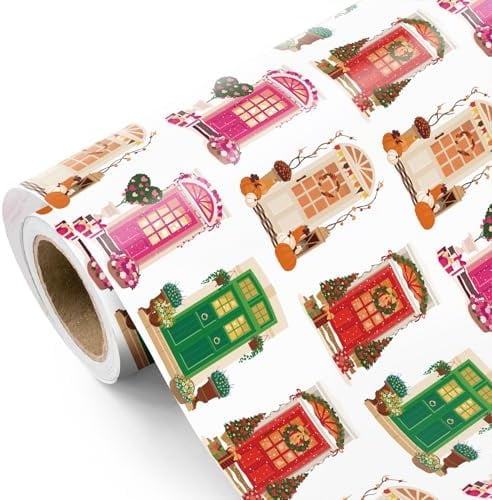 Doors Christmas Wrapping Paper - Mini Roll - 17 Inch x 16.5 Feet ...