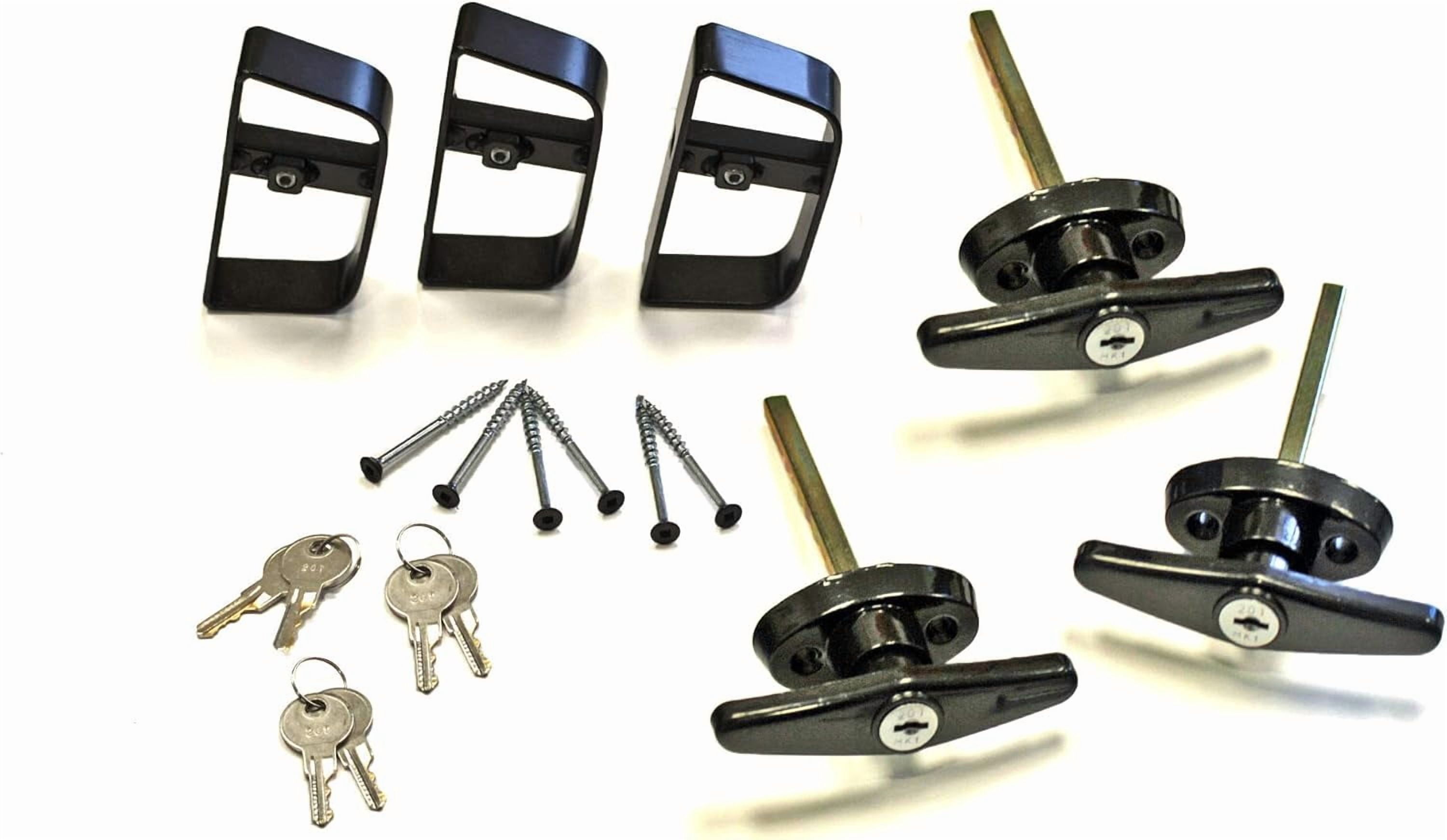 Doors & Door Hardware Black T Handle Door Lock Set - shed, gate ...