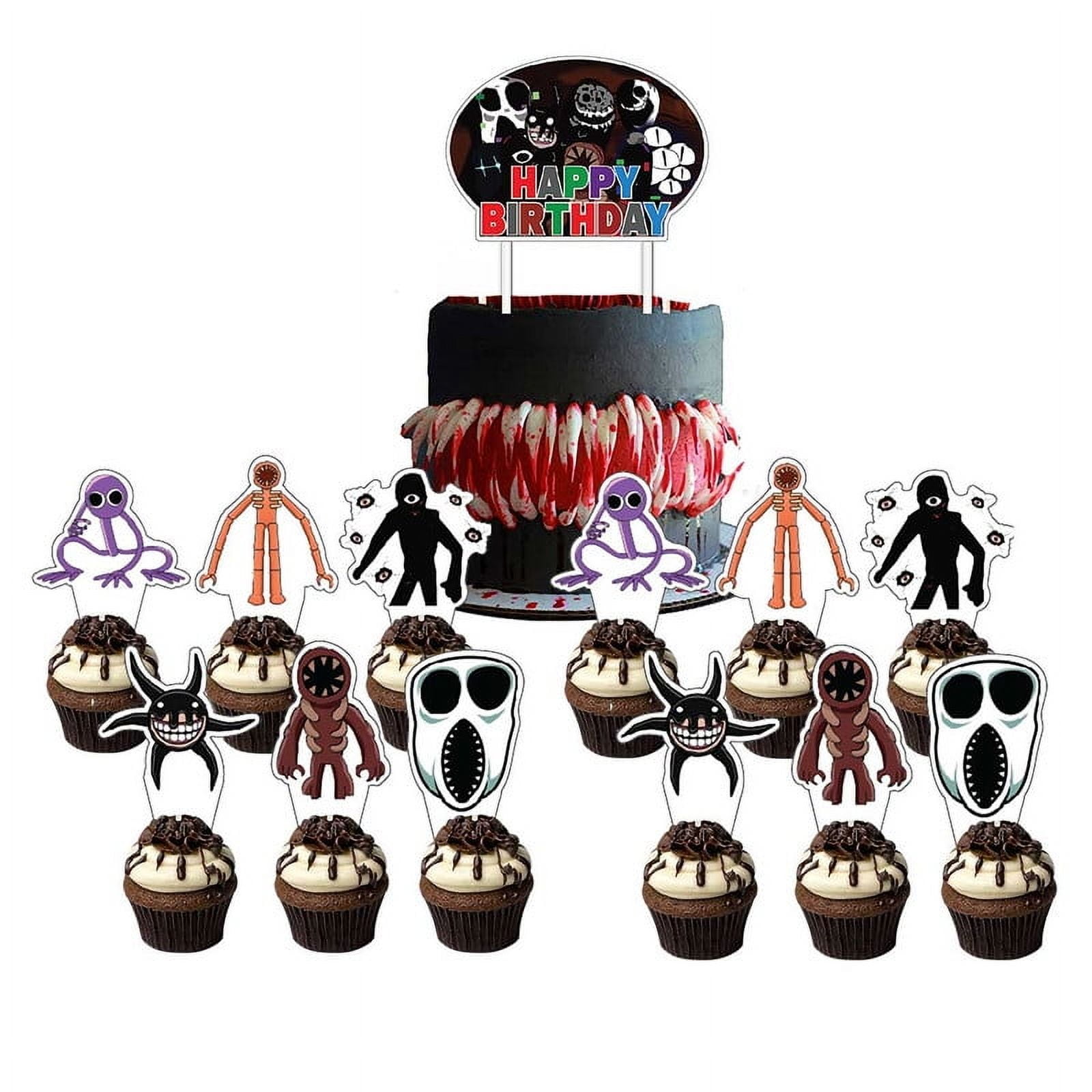 Doors Figure Cake Topper Cupcake Set Party Supplies Decoration Birthday ...