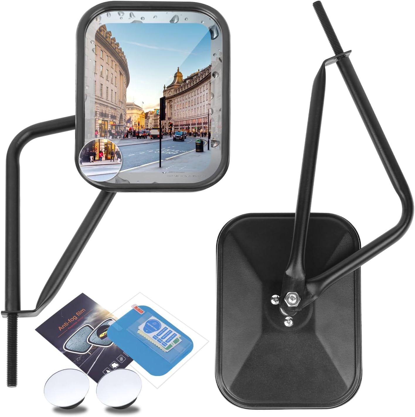 R-LAKE Anti Shake Doors Off Mirrors Compatible with Jeep Wrangler JK JL ...