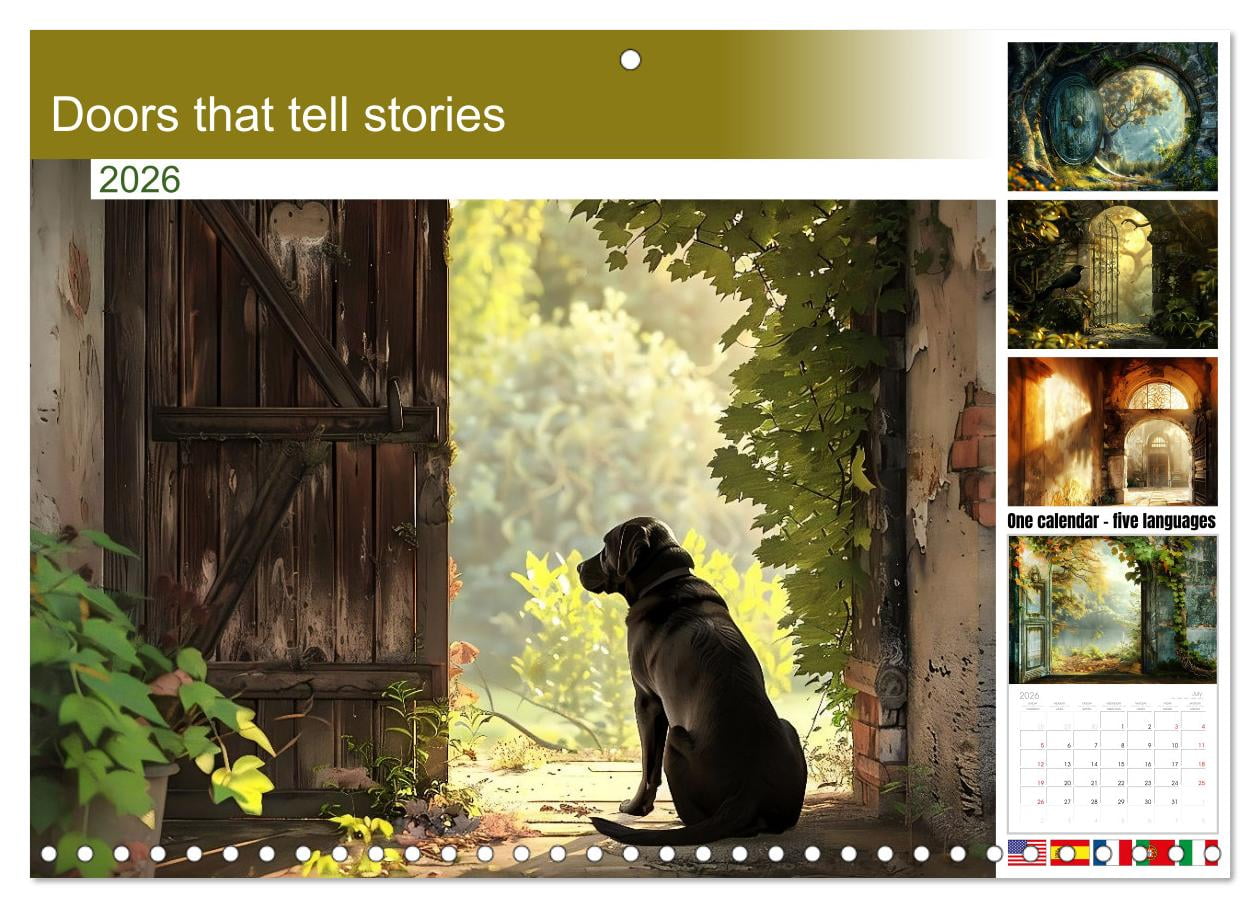Doors that tell stories (Monthly Wall Calendar 2026 11.7 x 16.5 (open ...
