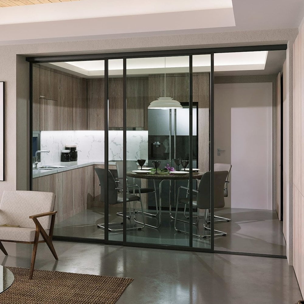 Doors55 Glass Room Divider Panel and Partition Wall - Walmart.com