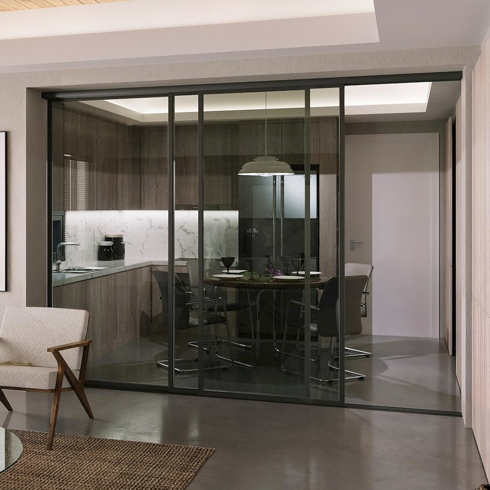 Doors55 Glass Room Divider Panel and Partition Wall - Walmart.com