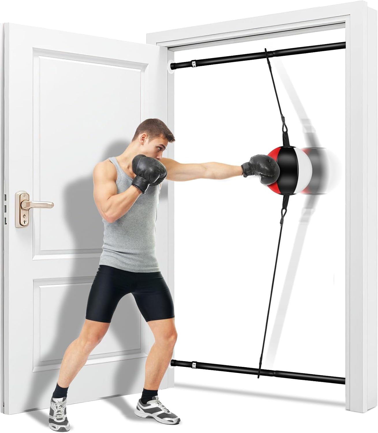Doorway Punching Bag Double End Bag for Boxing, No Wall Installation ...