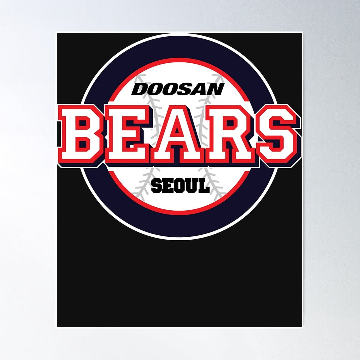 Doosan Bears Seoul Kbo Logo Classic T Shirt Poster Wall Art, Modern ...