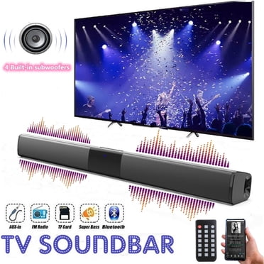 TOPVISION Sound Bar for TV, Soundbar with Subwoofer, Wired & Wireless ...