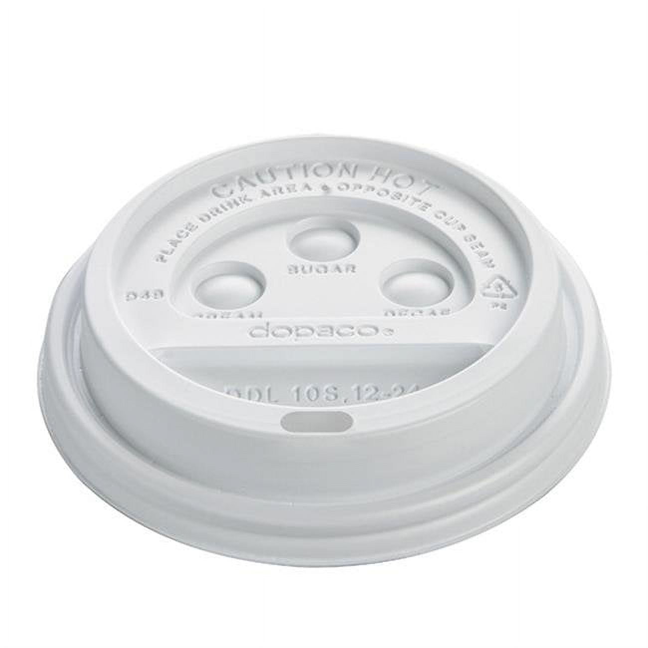 Dopaco DDL124WD CPC White Dome Lids for Paper Hot Cups, Case of 1000 ...