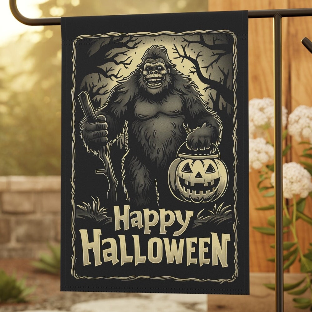 Dopaflag Bigfoot Hal.low.een Garden Flag, Spooky Porch Decoration ...
