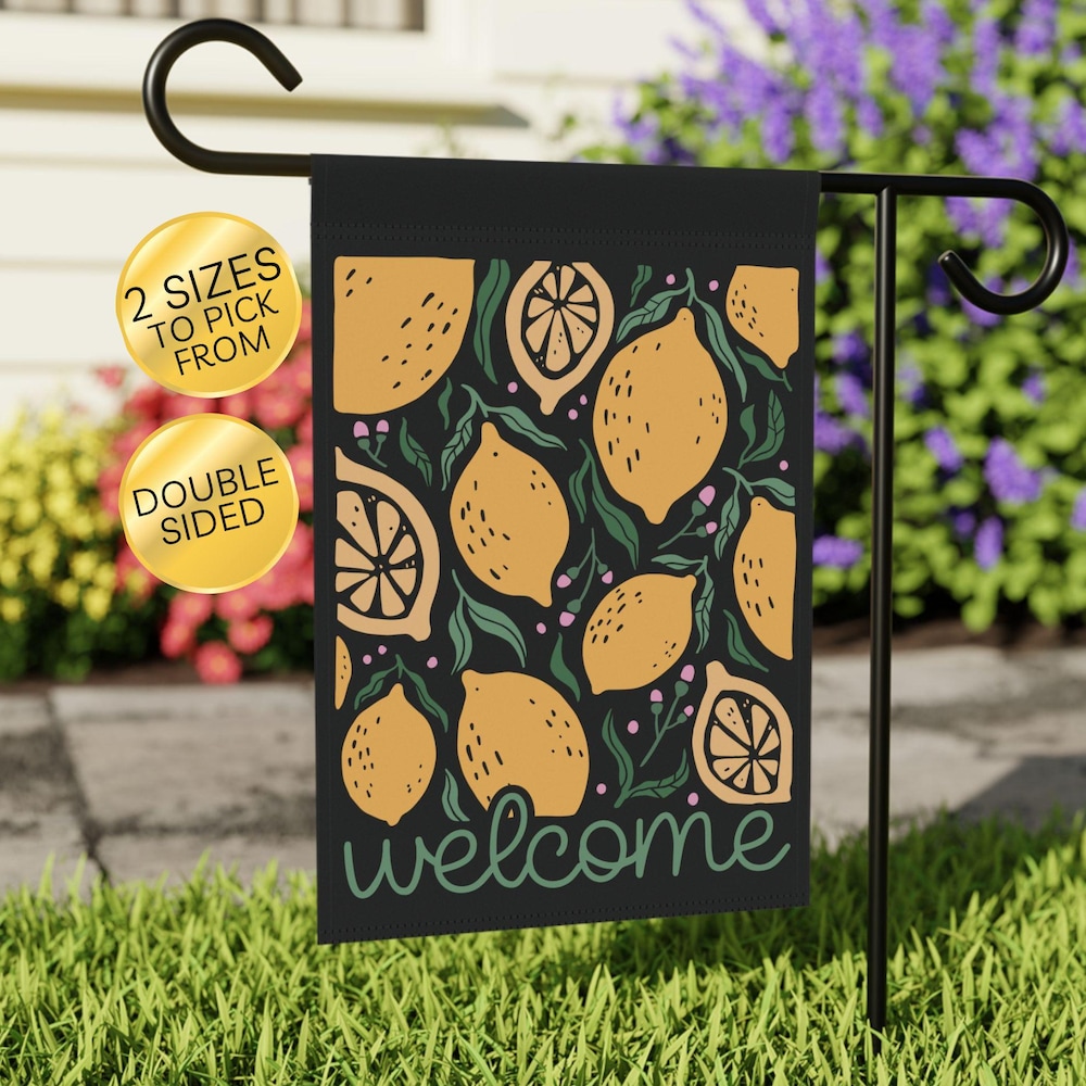 Dopaflag Boho Lemons Garden Flag, Welcome Flag, Lemon Porch Decor ...