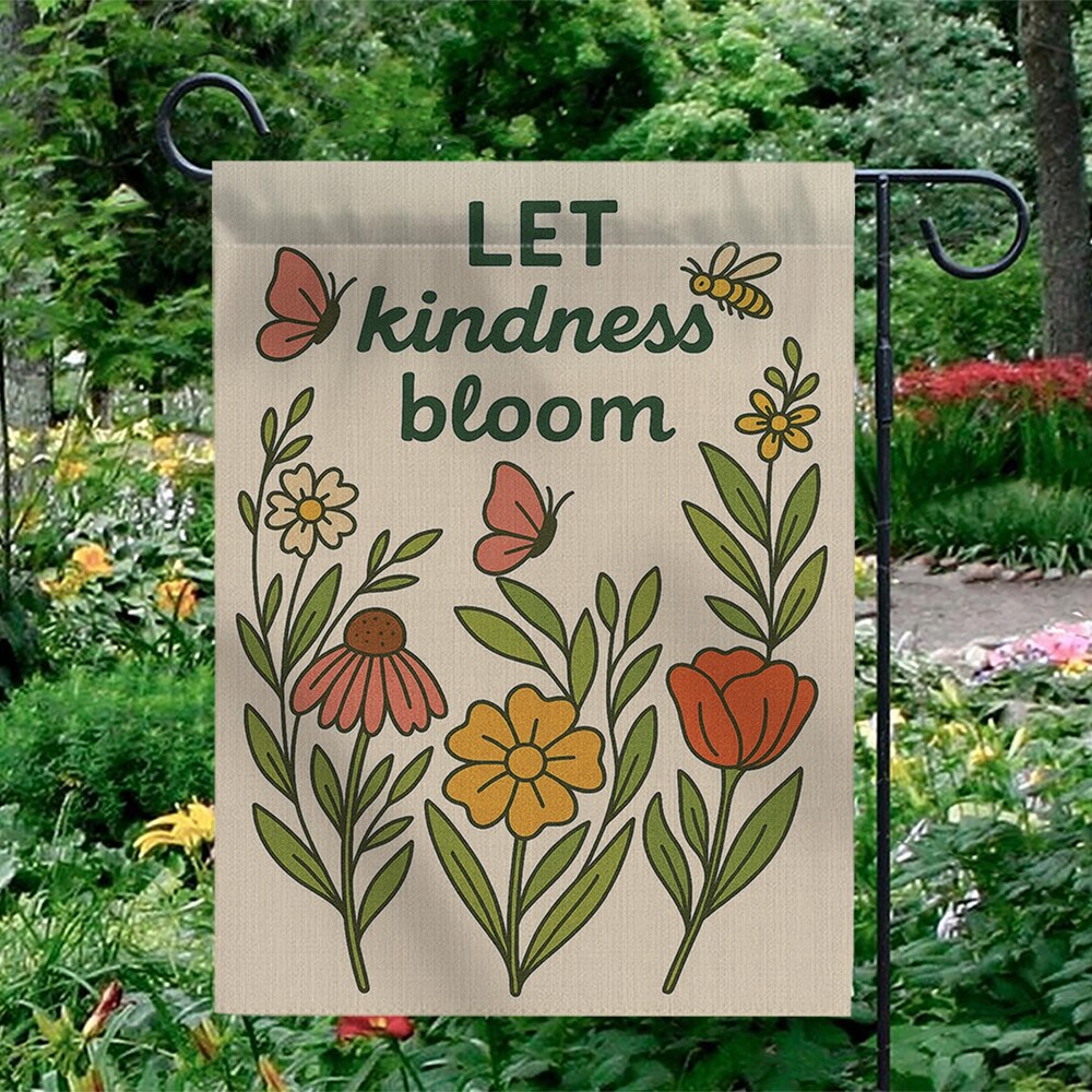Dopaflag Let Kindness Bloom Garden Flag, Floral Outdoor Yard Decor ...