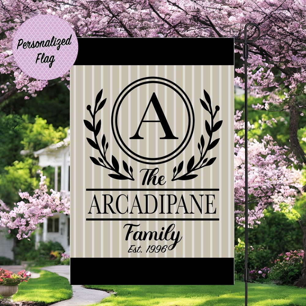 Dopaflag Monogrammed Garden Flag, Initial Garden Flag, Campsite Flag ...