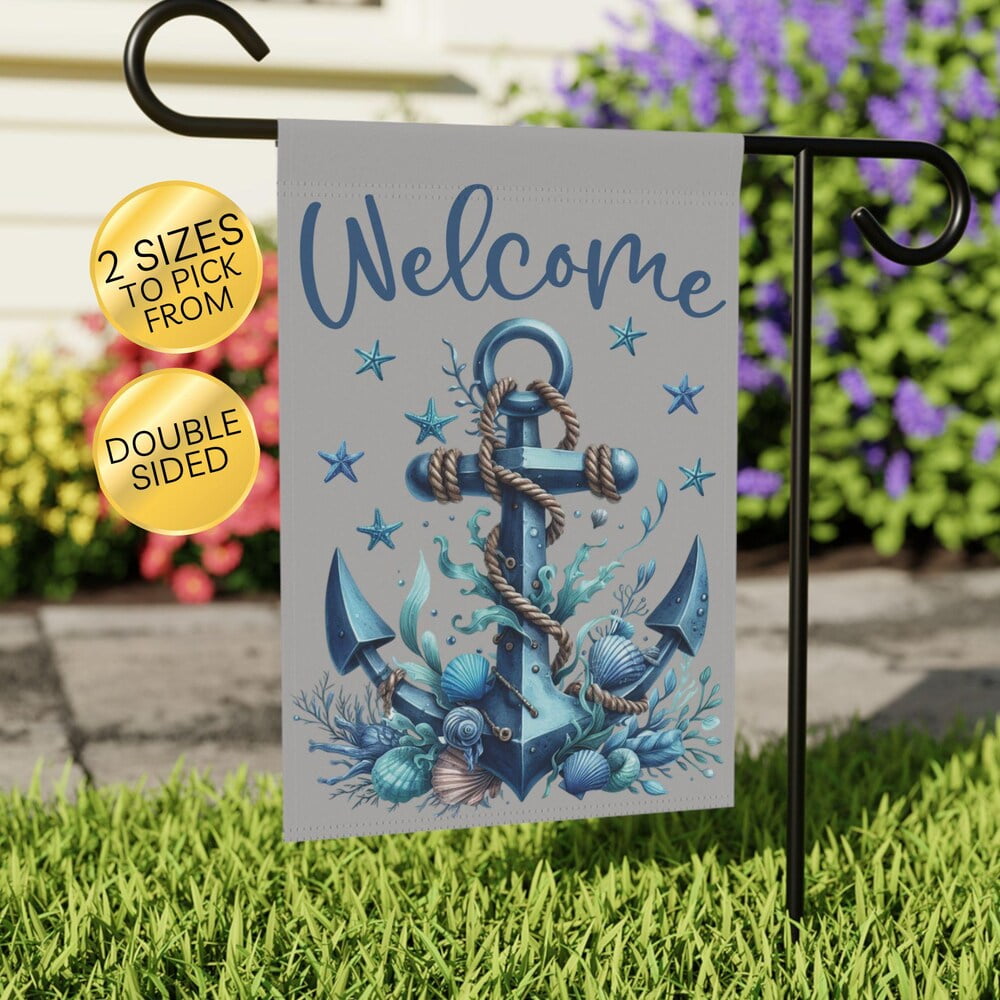 Dopaflag Nautical Garden Flag, Coastal Welcome Beach House Flag, Anchor ...