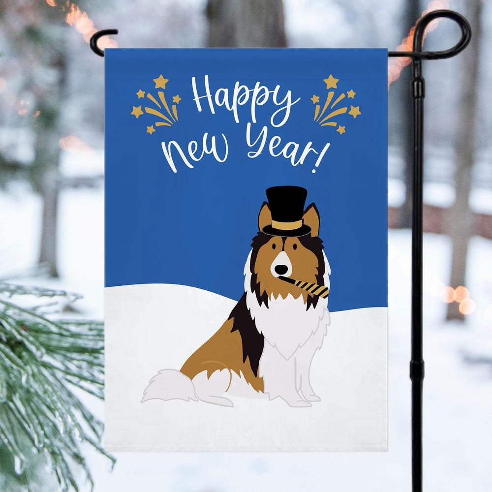 Dopaflag Shetland Sheepdog New Year Garden Flag, Sheltie Gifts for Dog ...