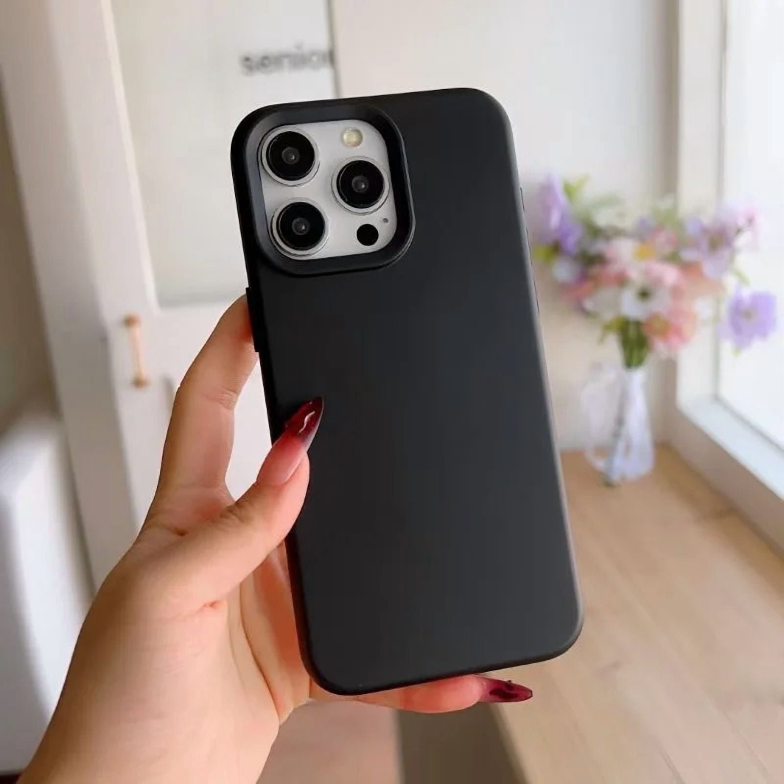 Dopamine-Inspired Silicone Solid Color Simple Fashion Phone Case for ...