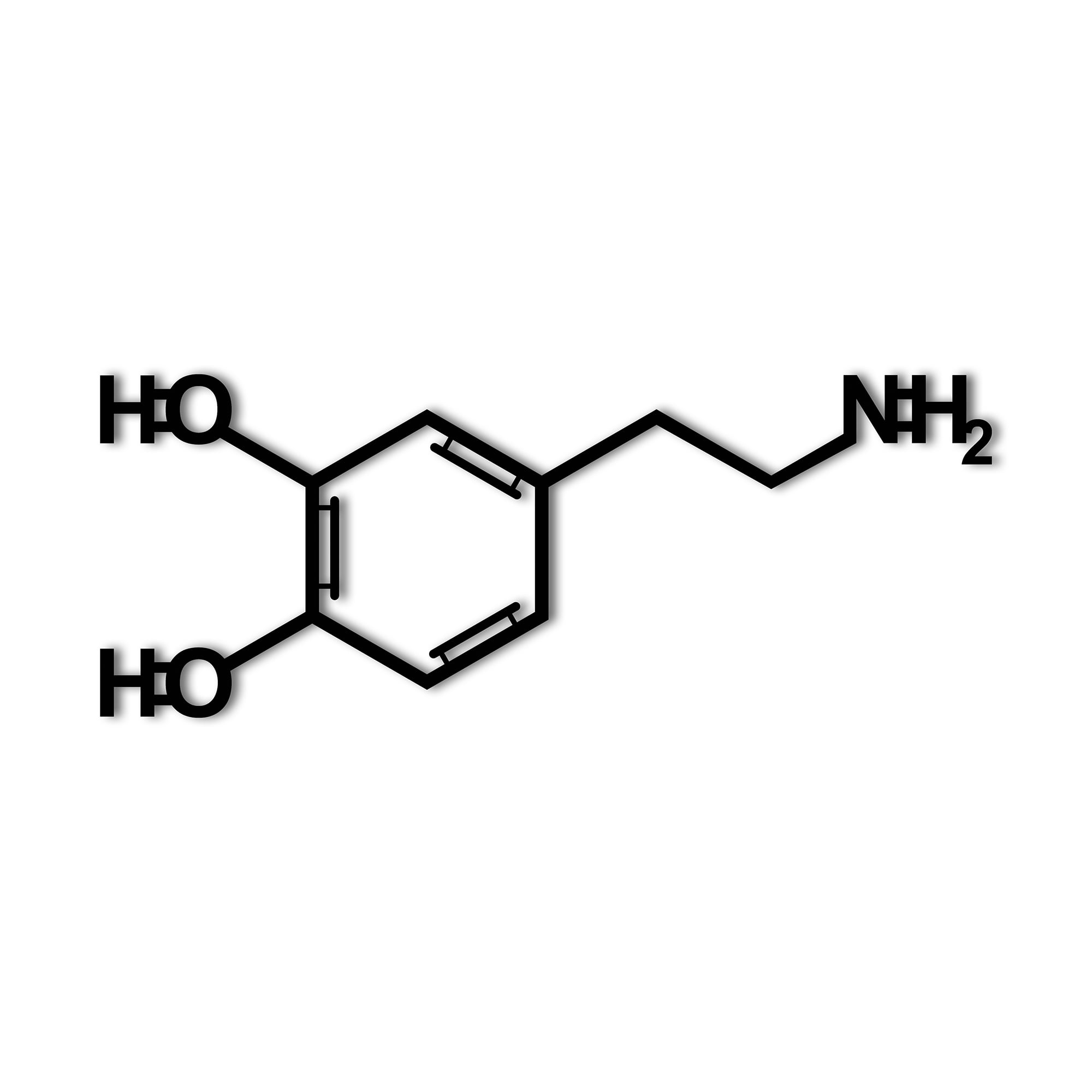 Dopamine Molecule Metal Wall Art | Large Molecule Decoration for Home ...