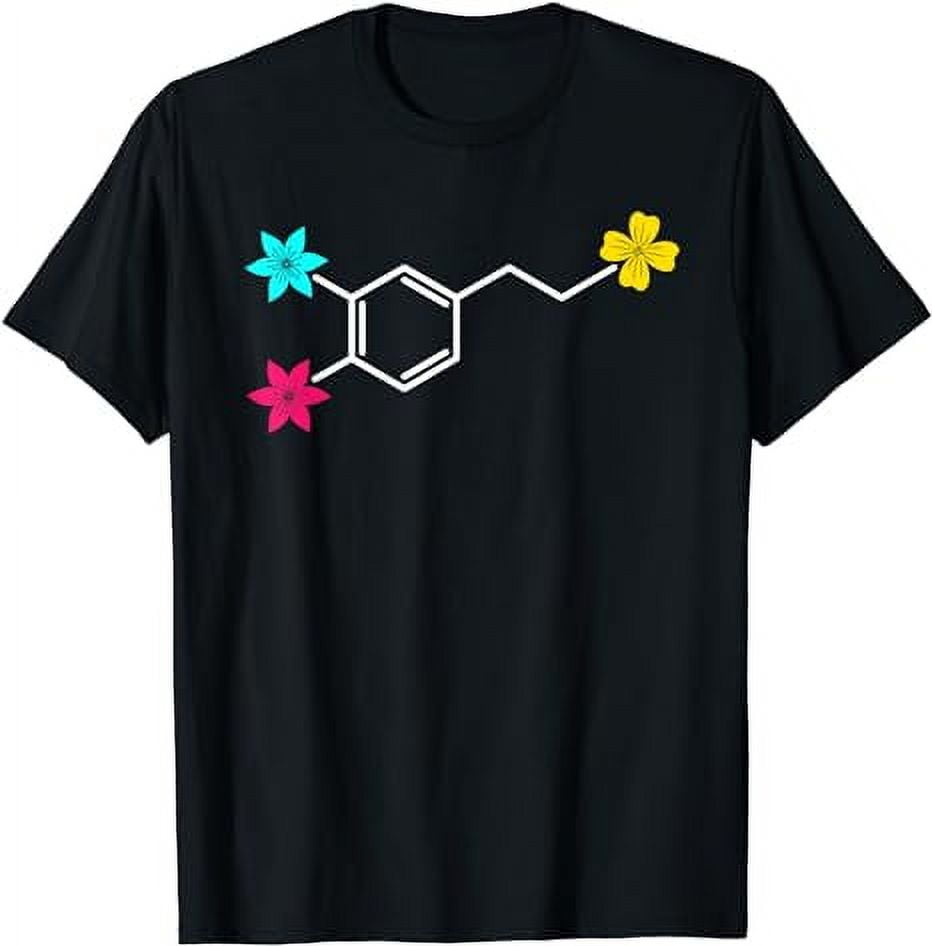 Dopamine Molecule and Flowers for Chemistry Teachers T-Shirt - Walmart.com