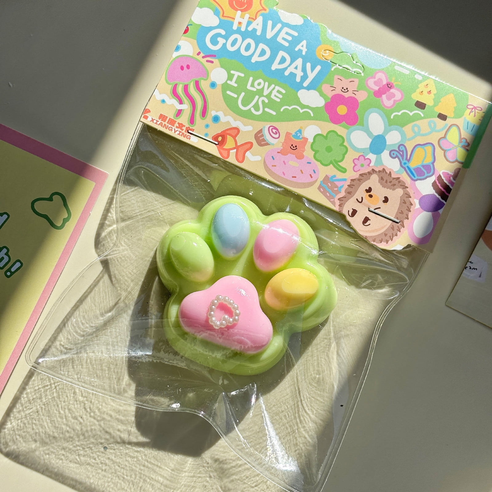 Dopamine Paw Squeezer Stress Relief Toy | Soft Plush Animal Paw Design ...