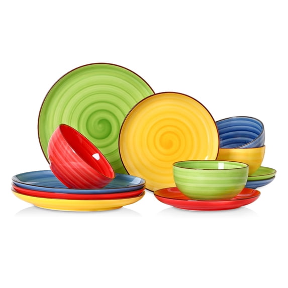 Dopamine Service for 4 (12 Pcs) Ceramic Dinnerware Set - Walmart.com
