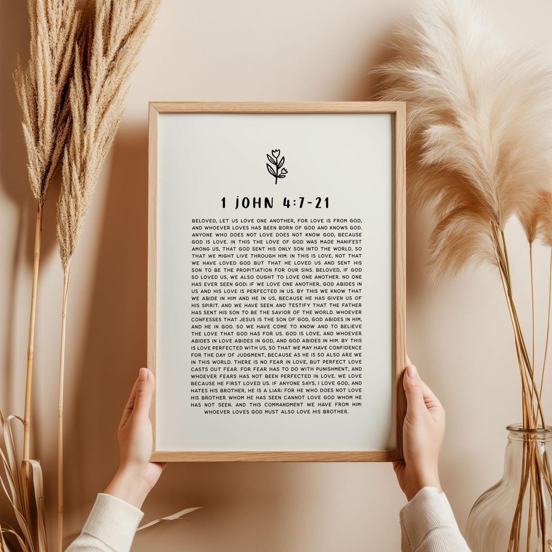 Dopaprint UNFRAMED PAPER POSTER 1 John 4, Big Chunk Bible Verse Print ...