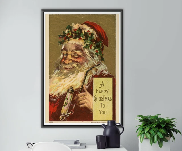Dopaprint UNFRAMED PAPER POSTER 1908 Vintage San.Ta Claus Poster ...
