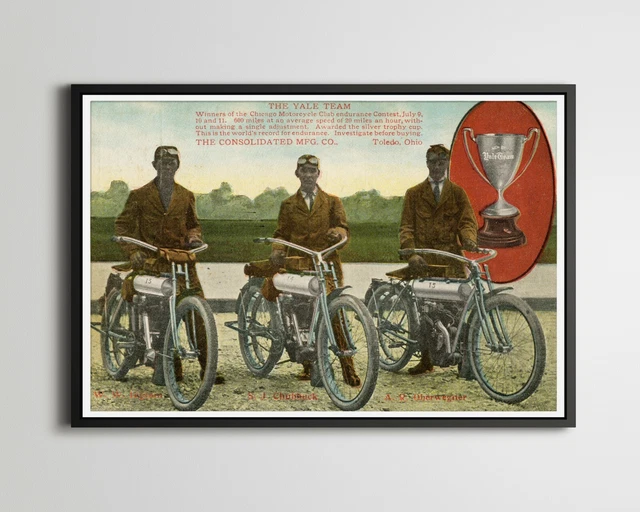 Dopaprint UNFRAMED PAPER POSTER 1910 Motorcycle Trophy Poster - Vintage ...