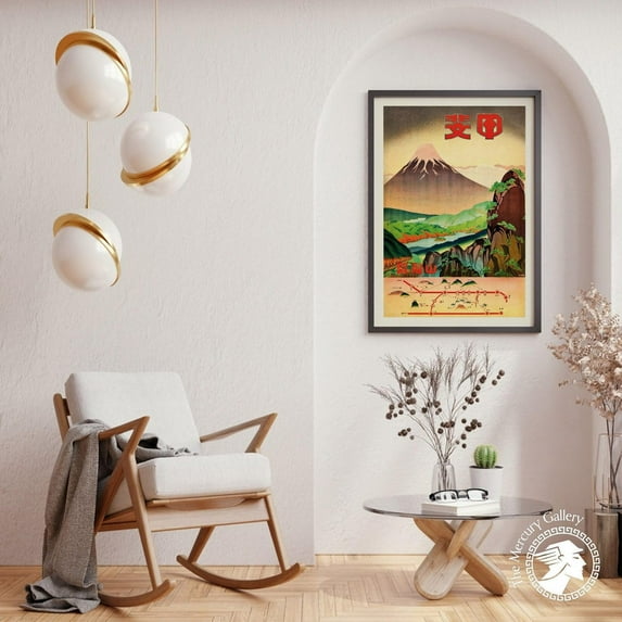 Dopaprint UNFRAMED PAPER POSTER 1930’S Japan Travel Poster, Yamanashi ...