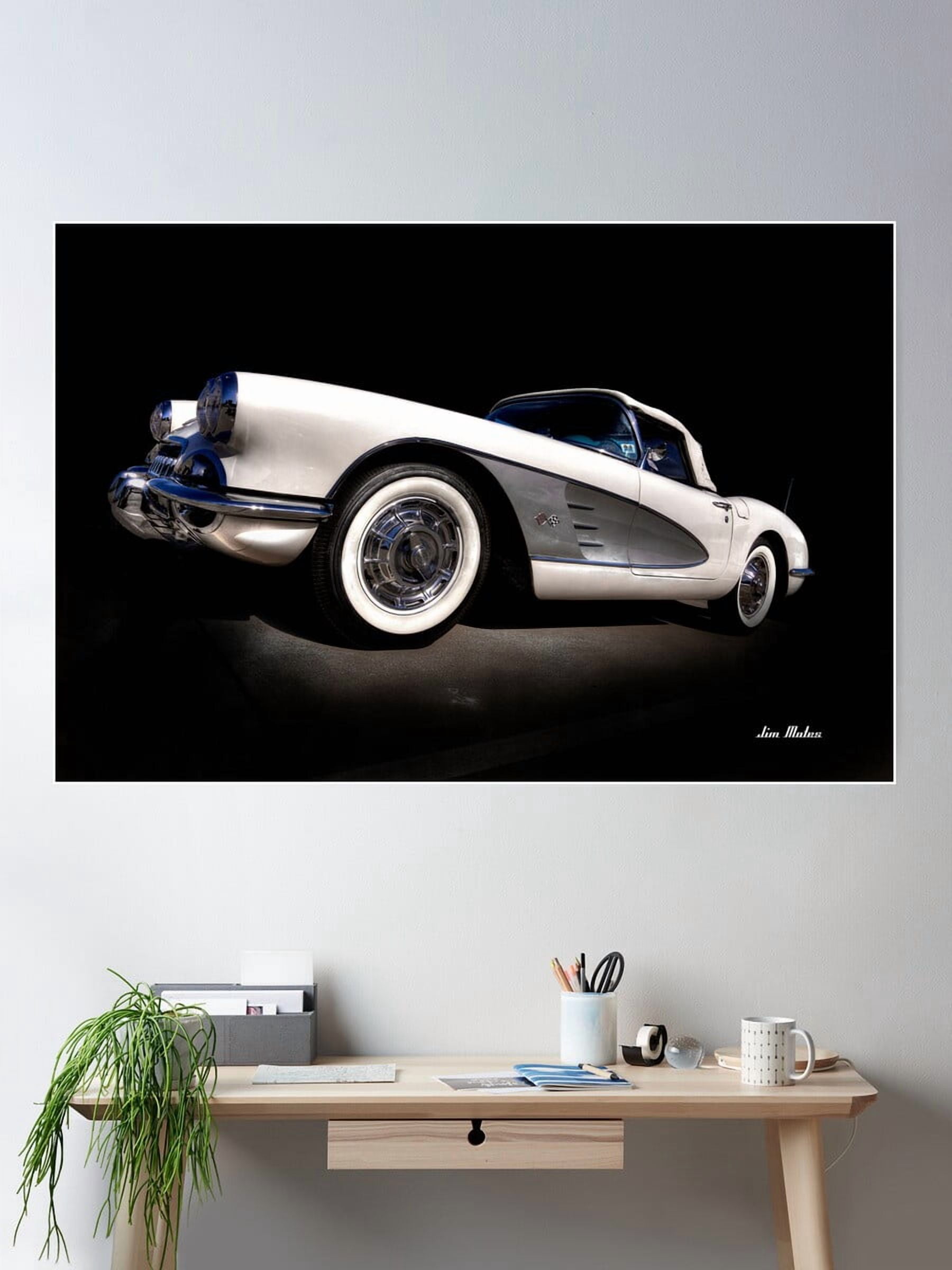 Dopaprint UNFRAMED PAPER POSTER 1960 Corvette Profile Poster Wall Art ...