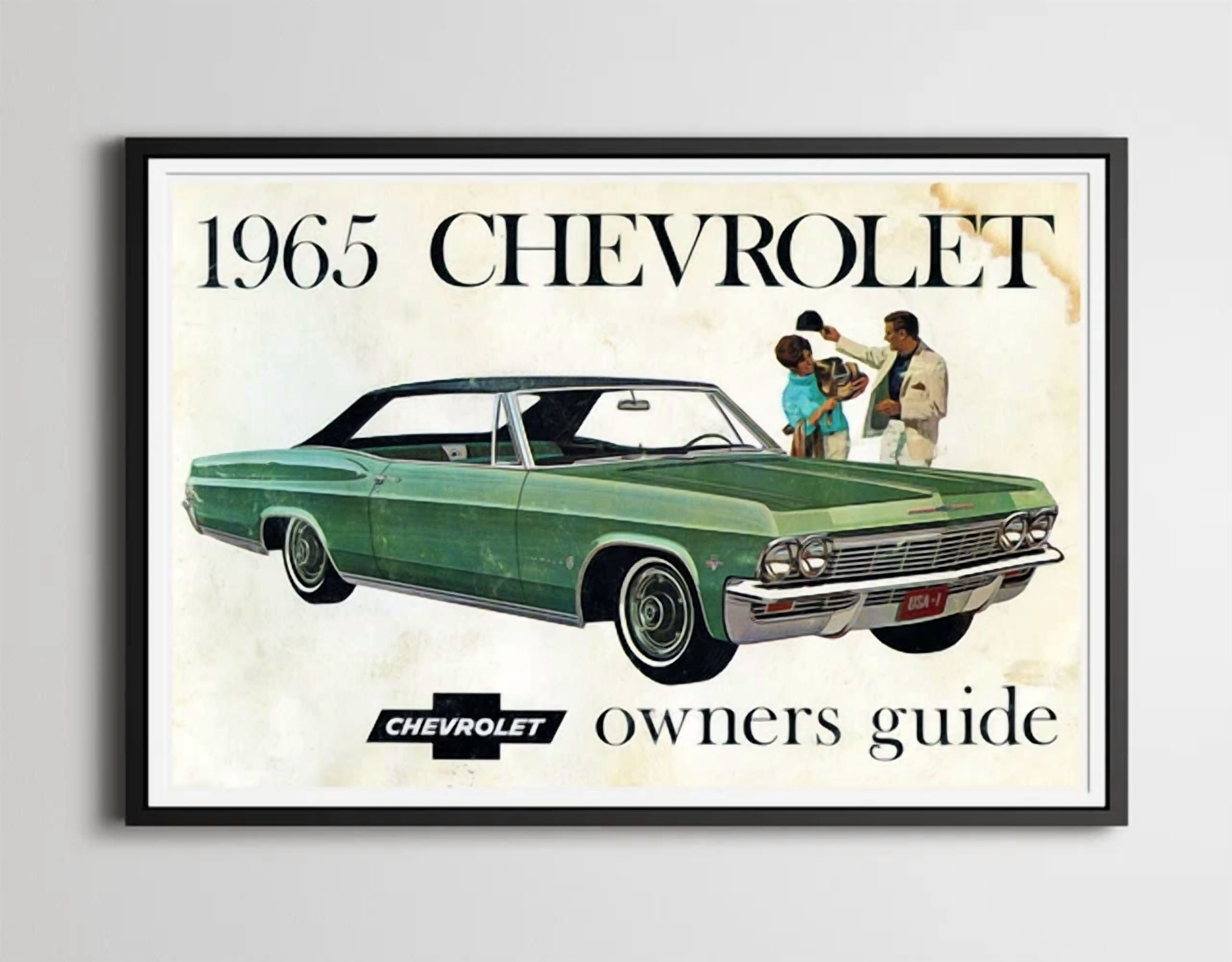 Dopaprint UNFRAMED PAPER POSTER 1965 Chevy Impala Owners Guide Poster ...