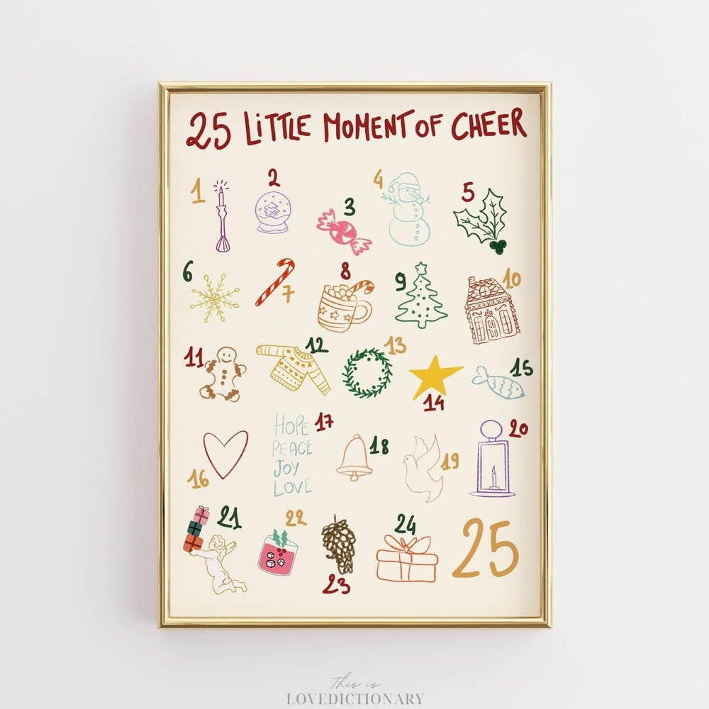 Dopaprint UNFRAMED PAPER POSTER 25 Little Moments Of Cheer Wall Art ...
