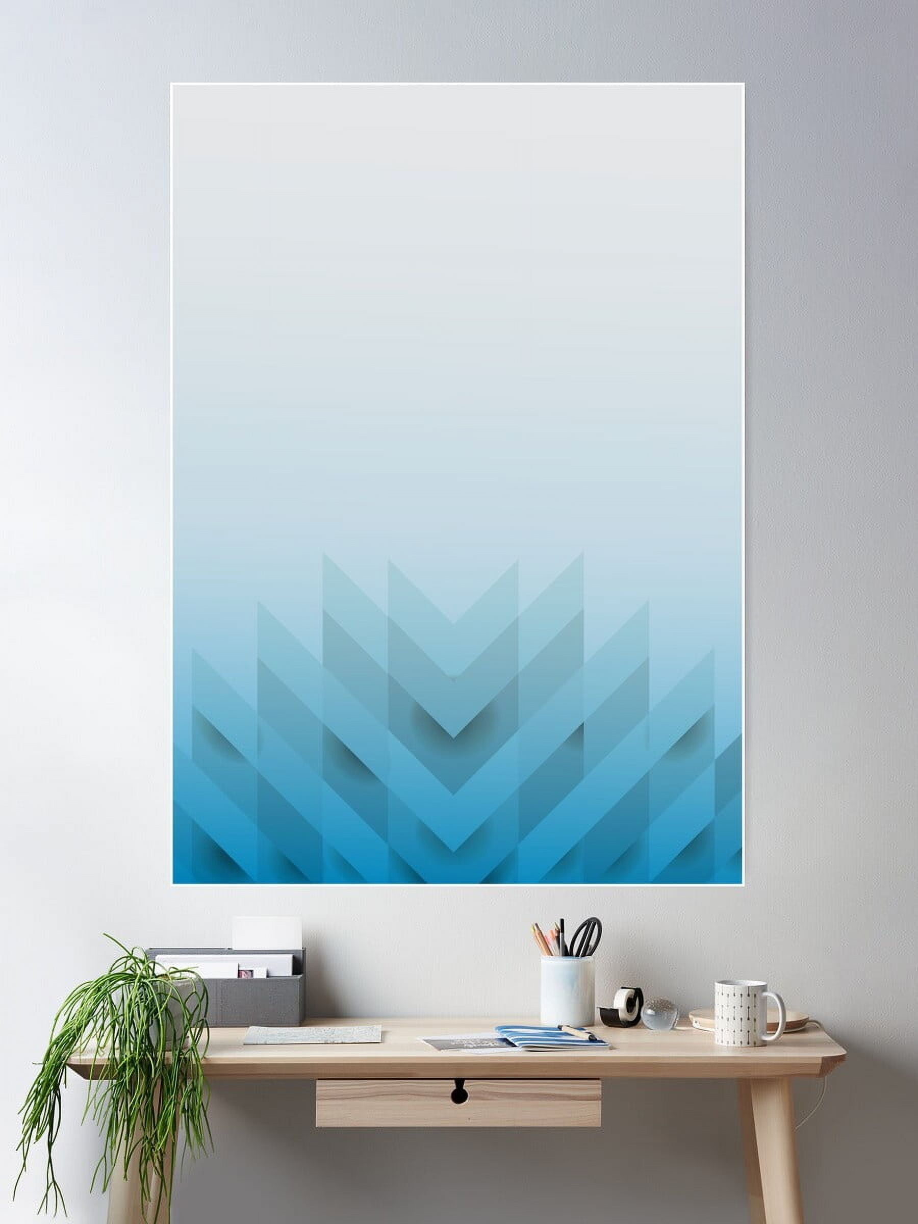 Dopaprint UNFRAMED PAPER POSTER 3D Background Chevron Poster Wall Art ...