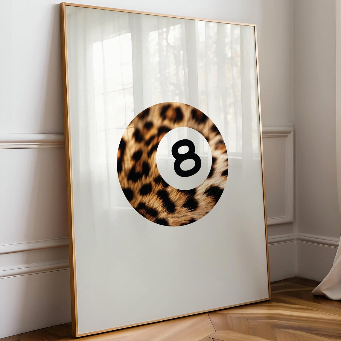 Dopaprint UNFRAMED PAPER POSTER 8 Ball Print, Leo.Pard Apartment Decor ...