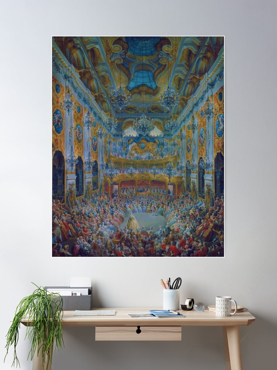 Dopaprint UNFRAMED PAPER POSTER A Ball (1751) - Giovanni Paolo Panini ...