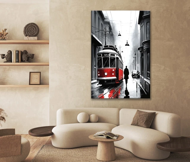 Dopaprint UNFRAMED PAPER POSTER A City Tram In A Dynamic Street Setting ...