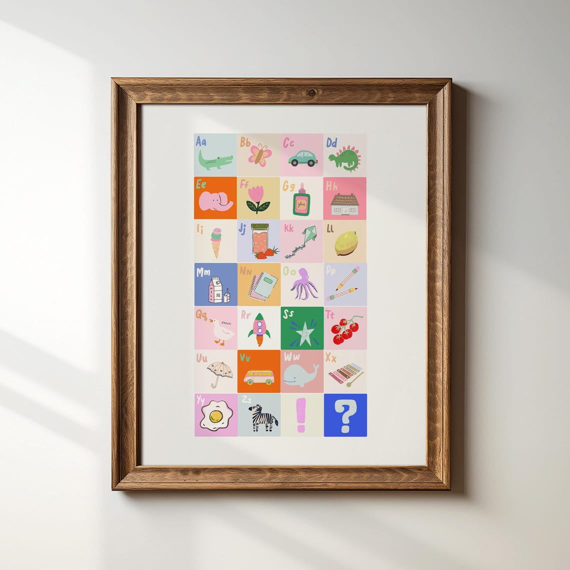 Dopaprint UNFRAMED PAPER POSTER Abc Illustration Kids Room Vertical ...