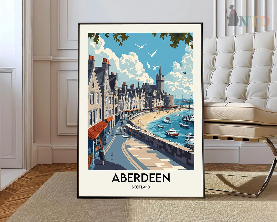 Dopaprint UNFRAMED PAPER POSTER Aberdeen Poster, Scotland Print ...