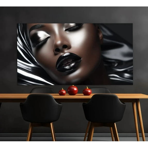Dopaprint UNFRAMED PAPER POSTER Abstract African Fashion Model Makeup ...