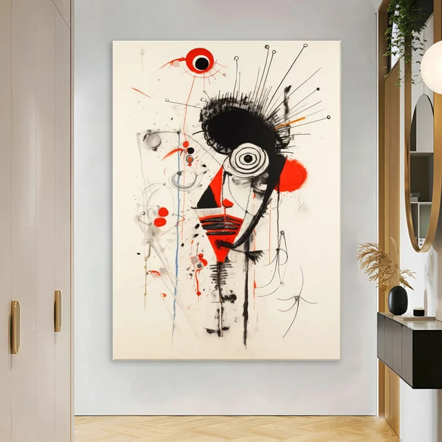 Dopaprint UNFRAMED PAPER POSTER Abstract Face Art, Modern Neo Simple ...