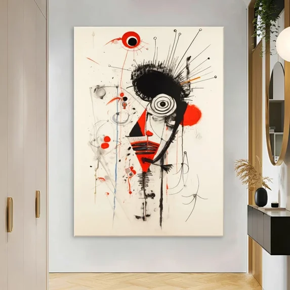 Dopaprint UNFRAMED PAPER POSTER Abstract Face Art, Modern Neo Simple ...