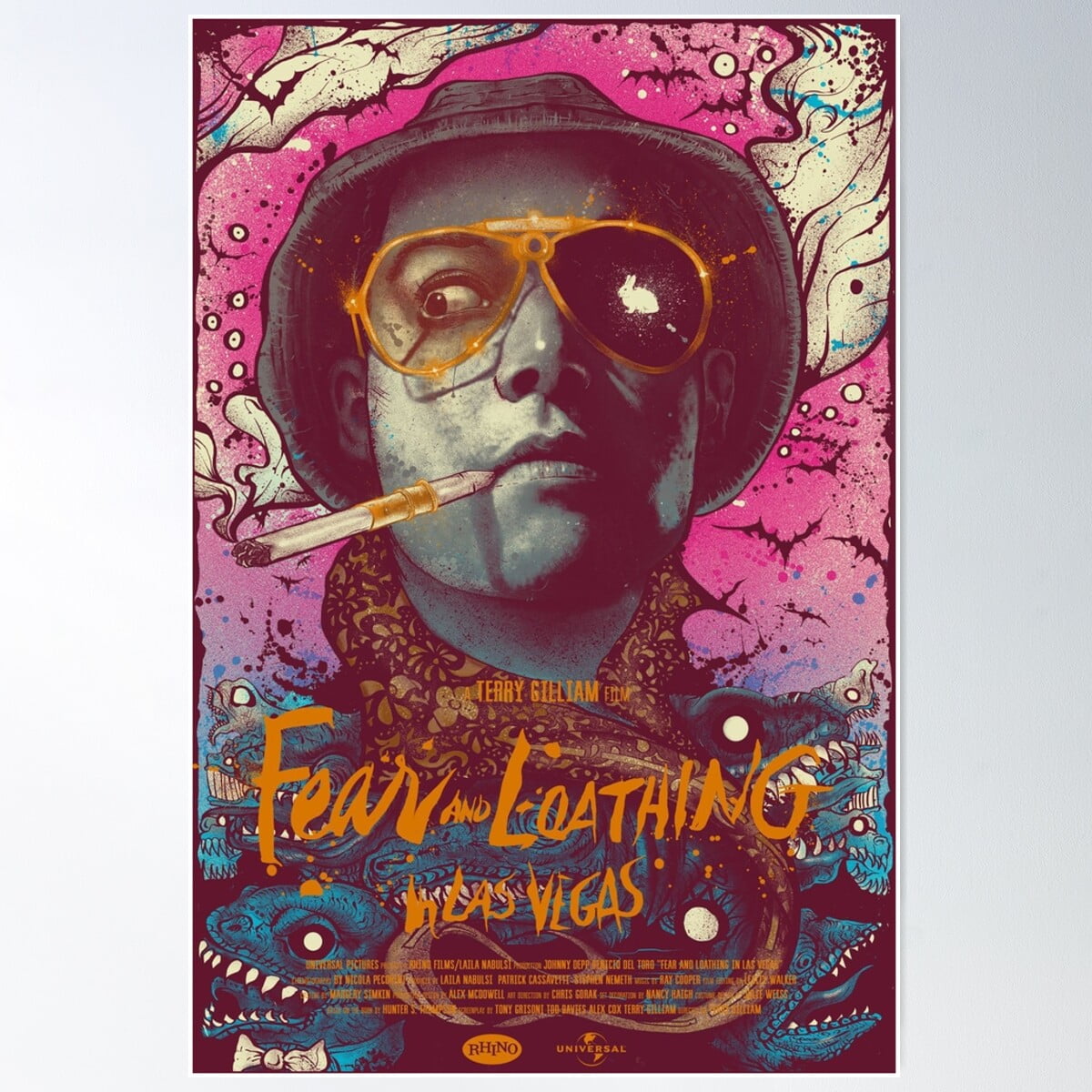 Dopaprint UNFRAMED PAPER POSTER Abstract Fear And Loathing Poster Wall ...