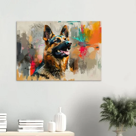 Dopaprint UNFRAMED PAPER POSTER Abstract German Shepherd Wall Art, Home ...