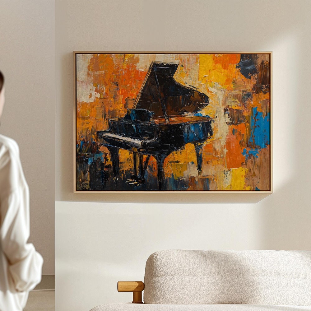 Dopaprint UNFRAMED PAPER POSTER Abstract Grand Piano Poster Art, Bold ...
