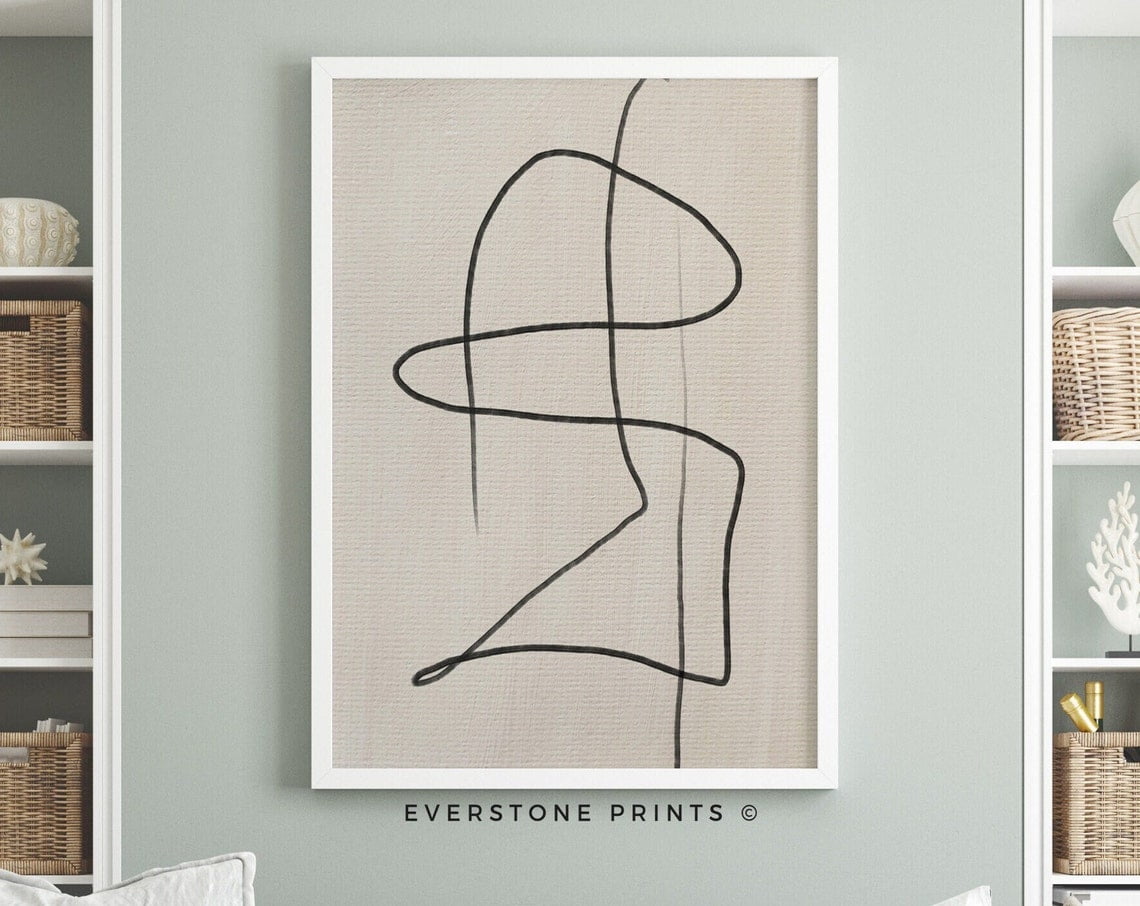 Dopaprint UNFRAMED PAPER POSTER Abstract Line Art, Fine Line Poster ...